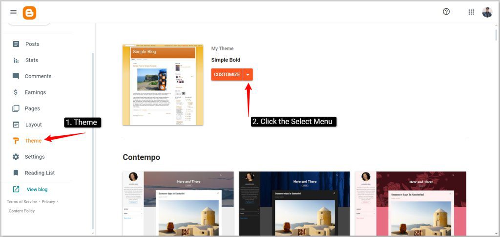 How to add Custom theme in Blogger? - Harish Joshi