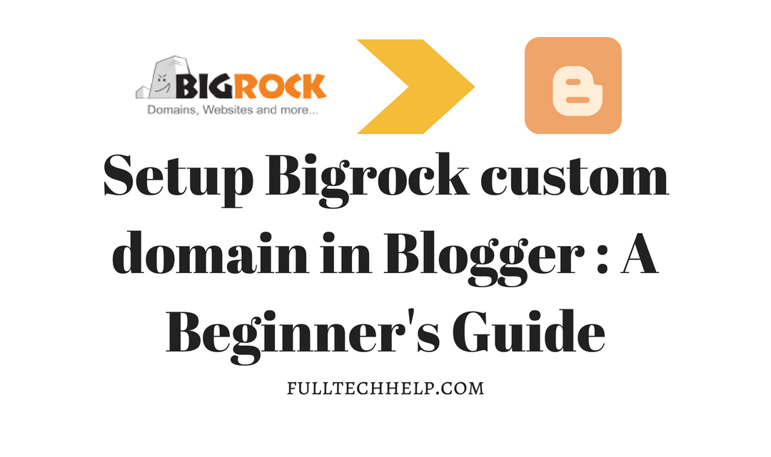 Setup Bigrock Custom Domain in Blogger : 2024 Guide