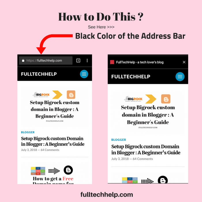 How to Change the Address Bar color of your site for Mobile Browsers?