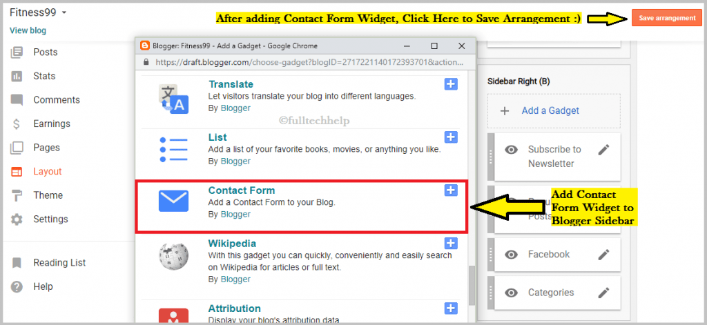 How to add Contact Form on Blogger? | In Contact Us Page